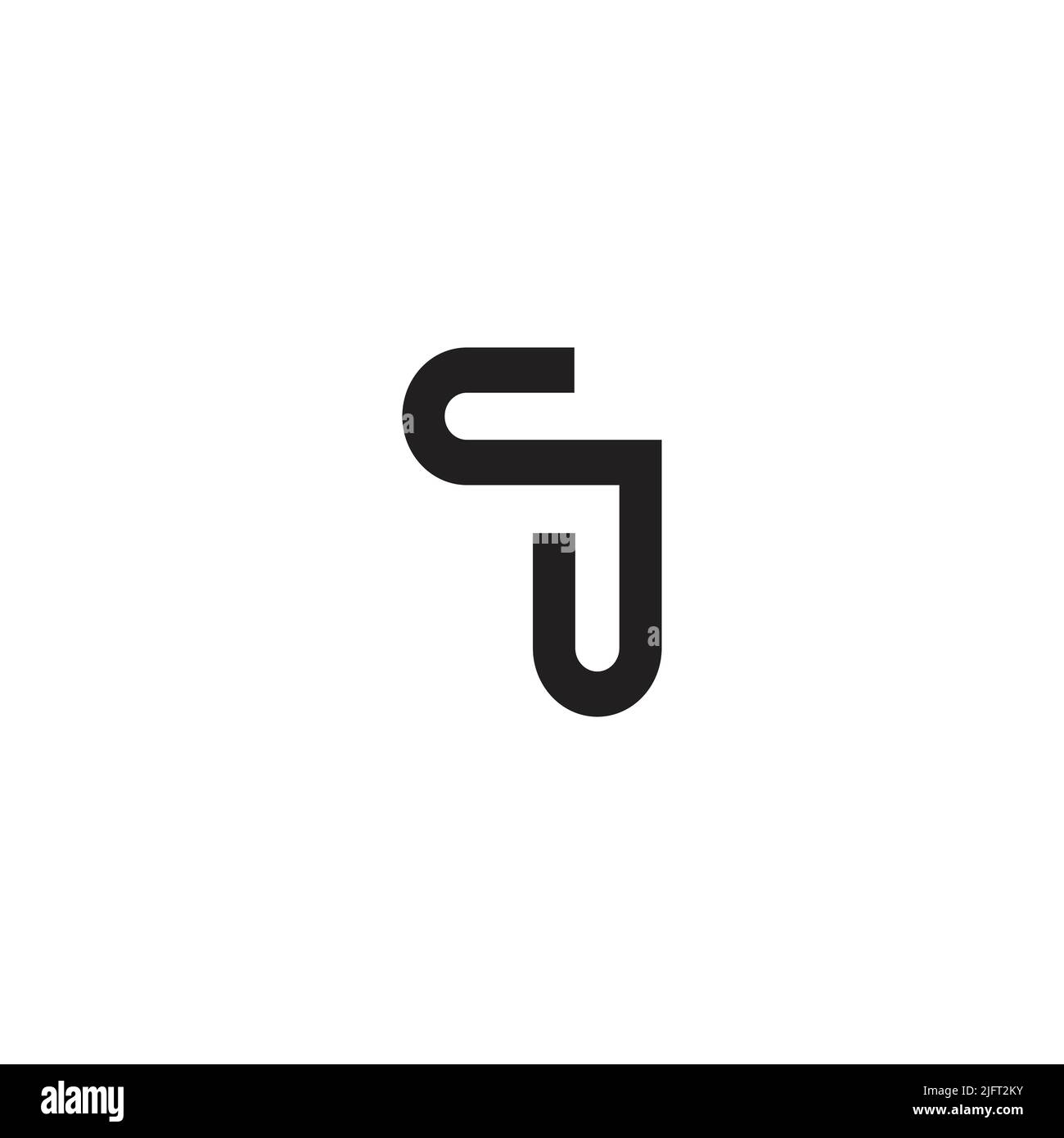 letter cj simple loop geometric line logo vector Stock Vector Image ...