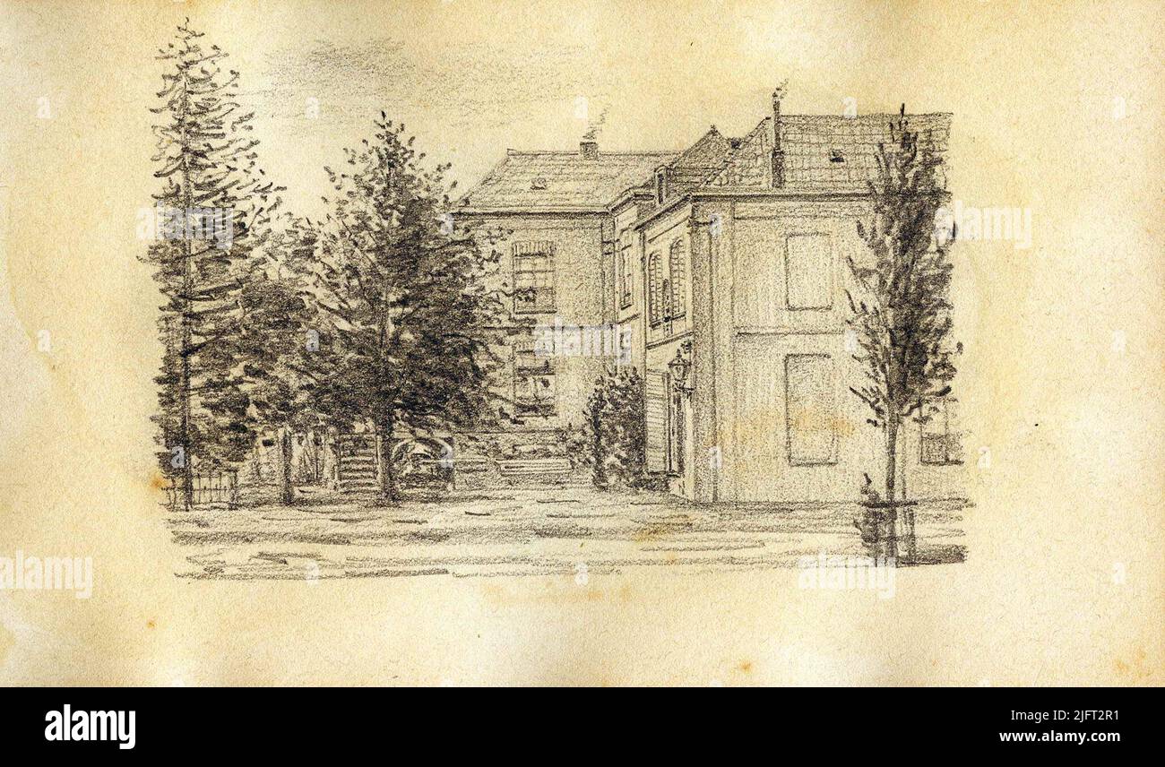 A drawing from a sketchbook by Theodoor Scharten (1872-1943 ...