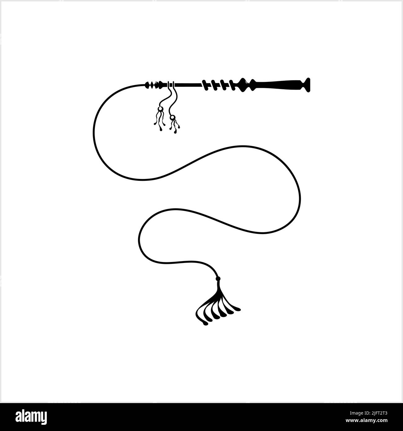 Whip Icon, Riding Whip Icon Vector Art Illustration Stock Vector Image ...