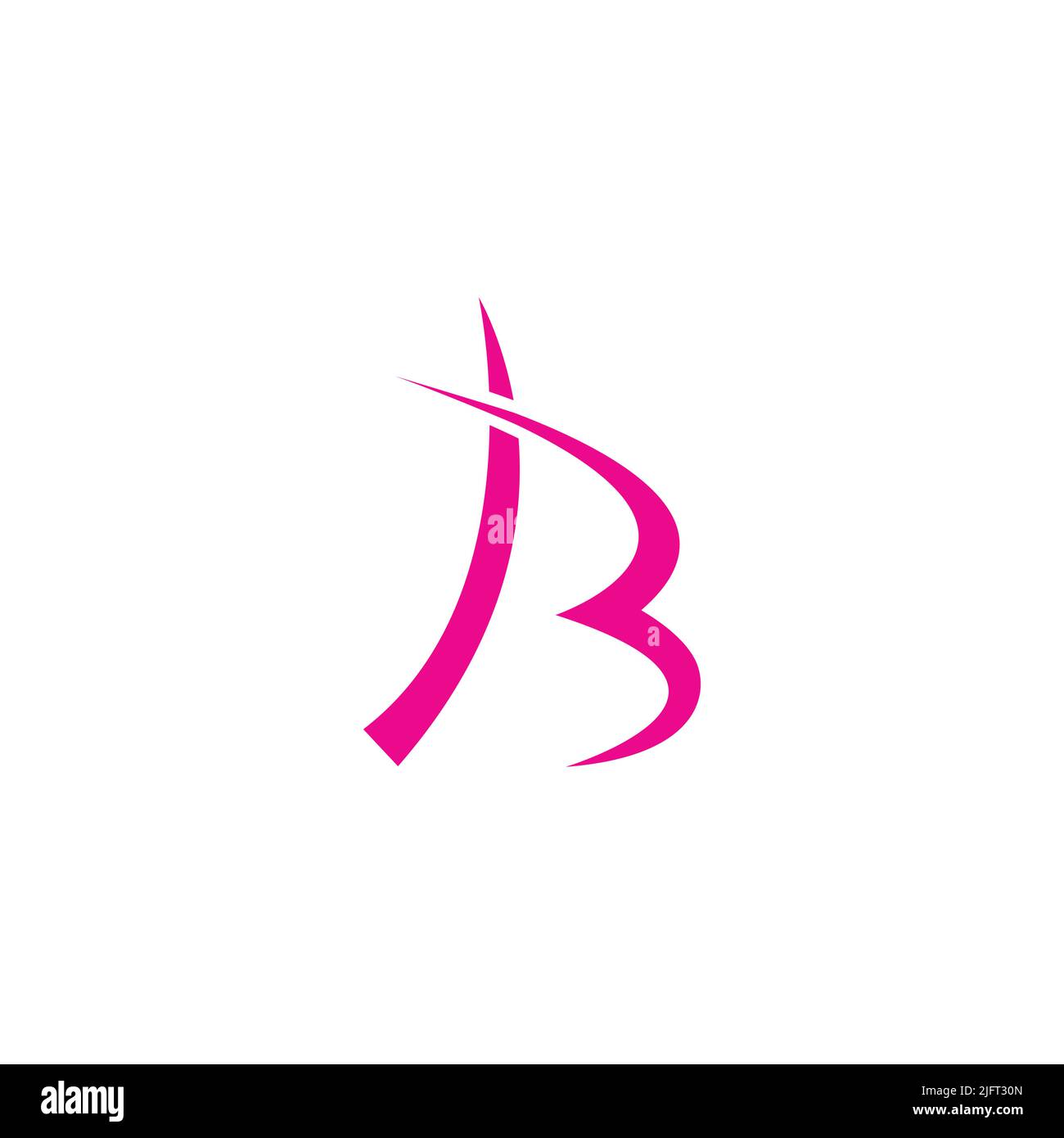 letter b simple curves line abstract logo vector Stock Vector Image ...