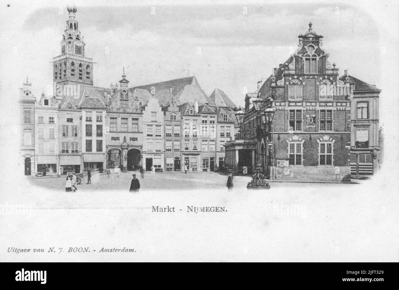 On the left the West wall with the St. Stevenstoren above it; On the ...