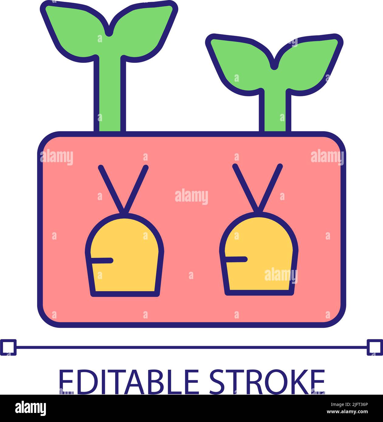 Growing carrots RGB color icon Stock Vector Image & Art - Alamy