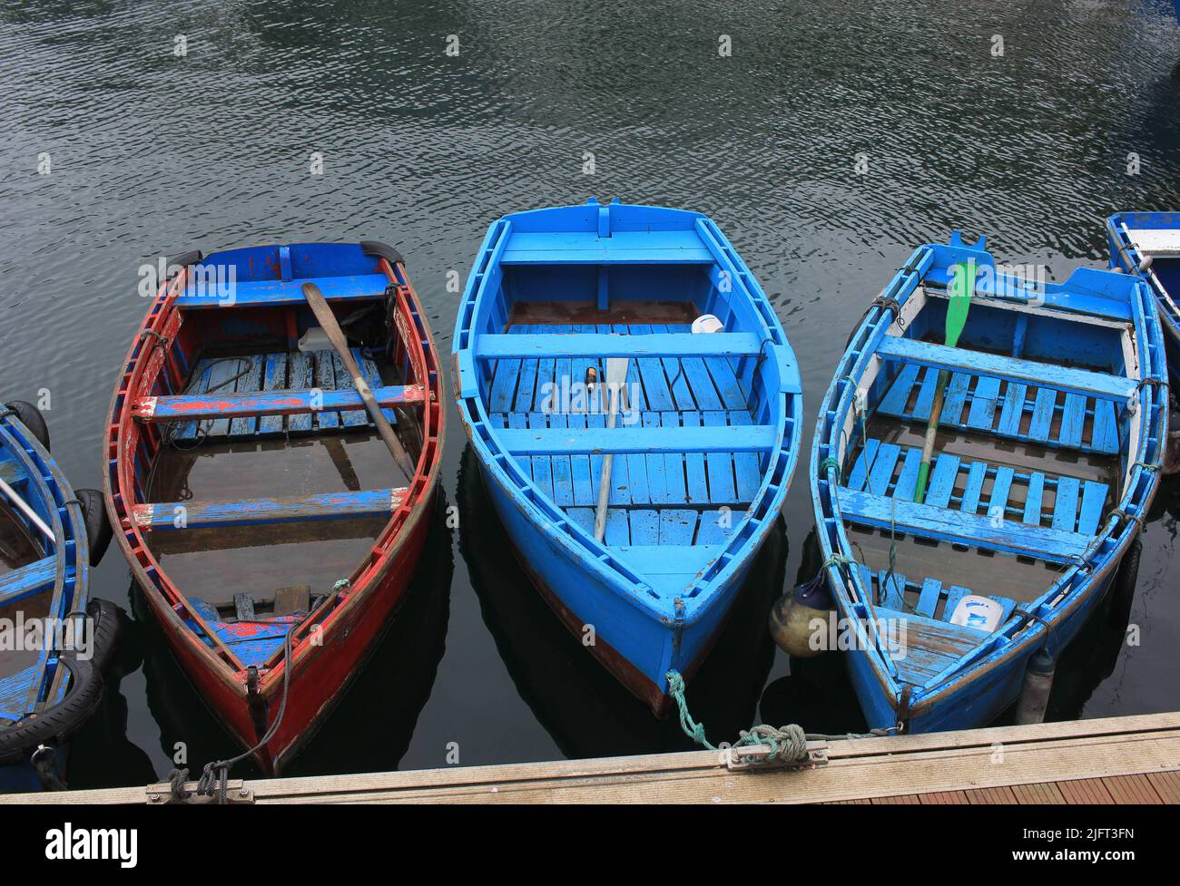 small colorful boats in a rainy, summer sunday Stock Photo - Alamy