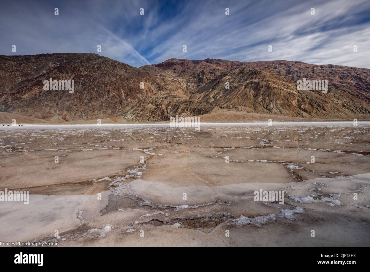 A beautiful view of Badwater Basin Endorheic basin in California and ...