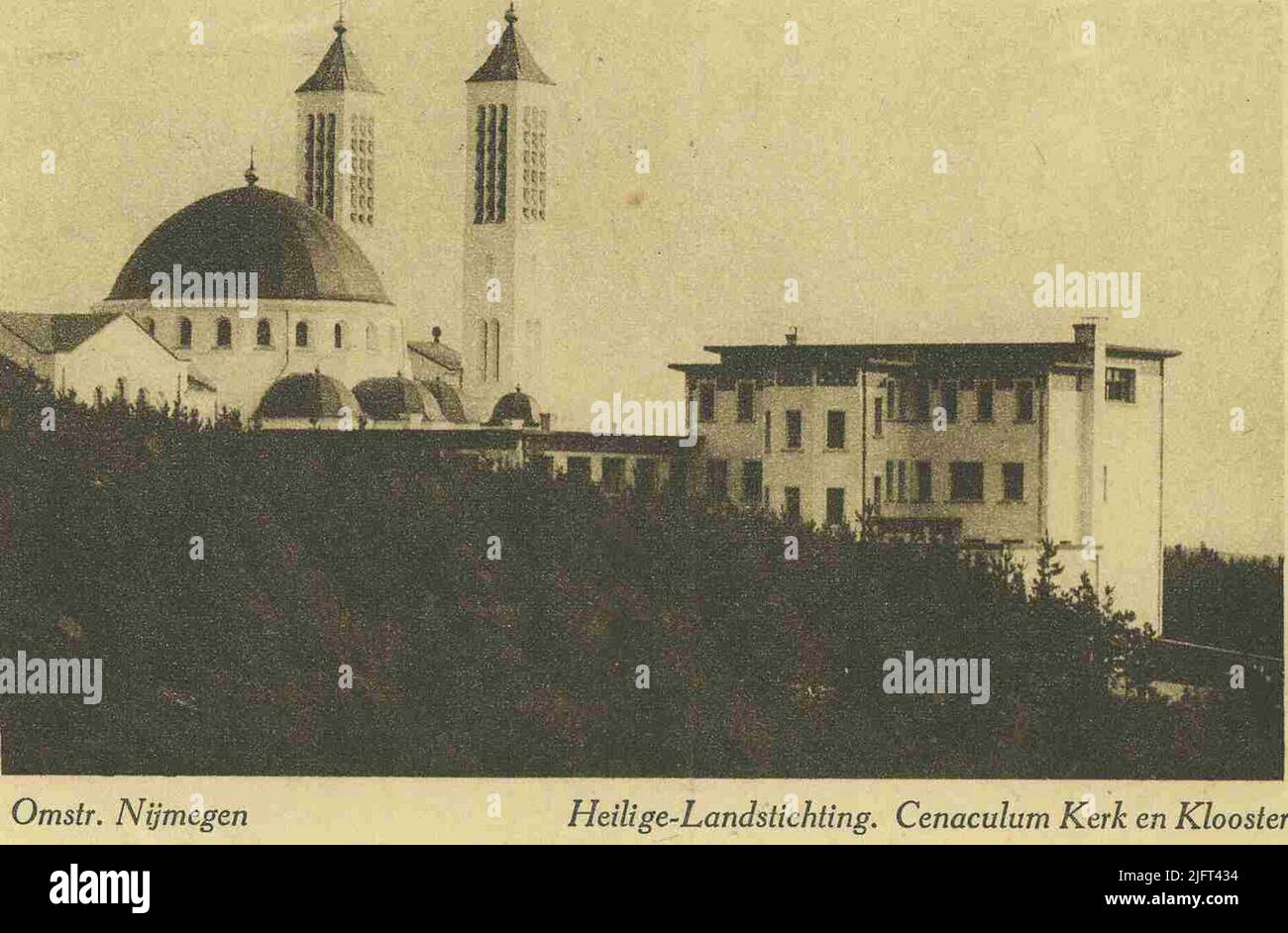 The rear of the Cenakelkerk and the monastery on the Sionsberg of the ...