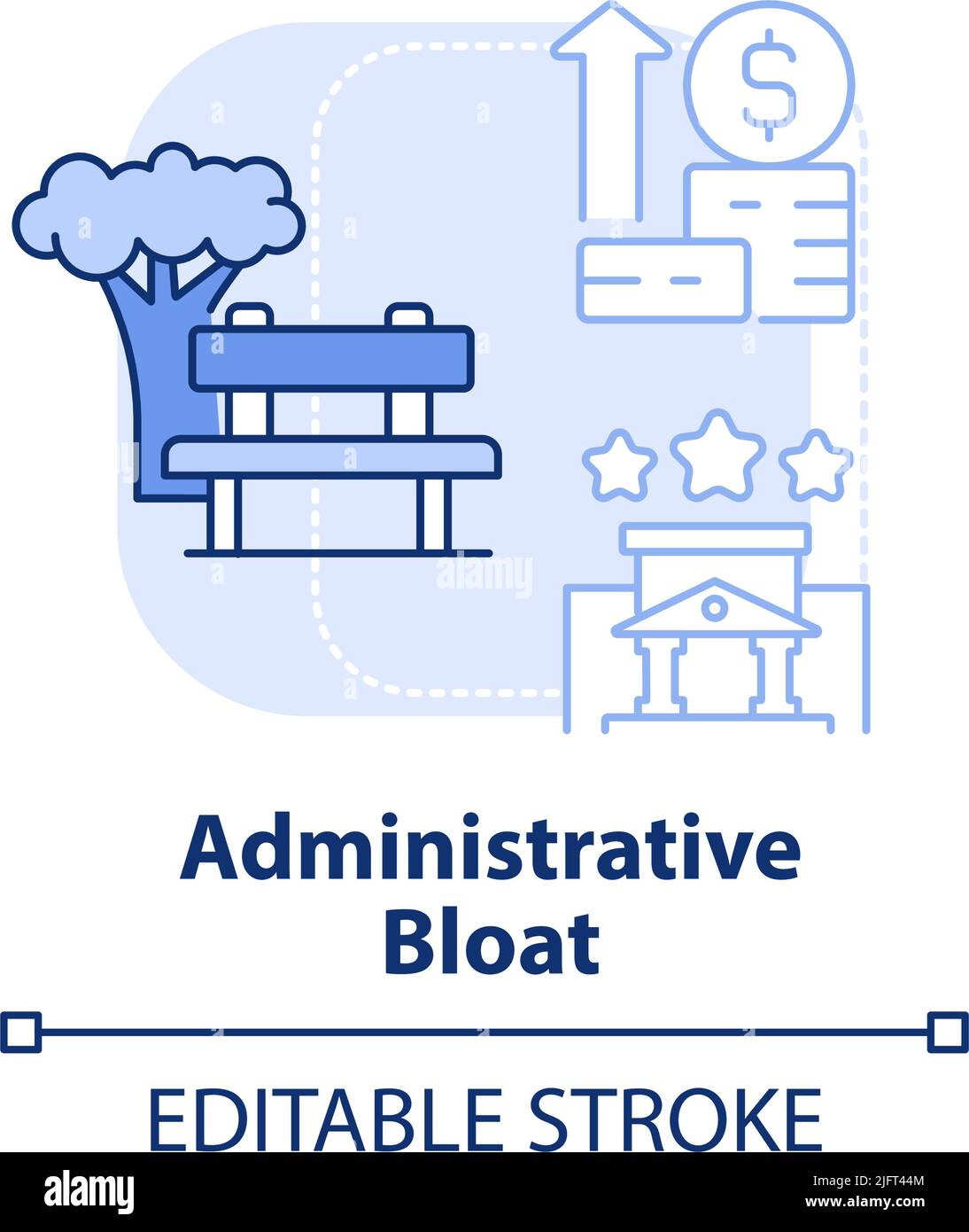 Administrative bloat light blue concept icon Stock Vector Image & Art ...