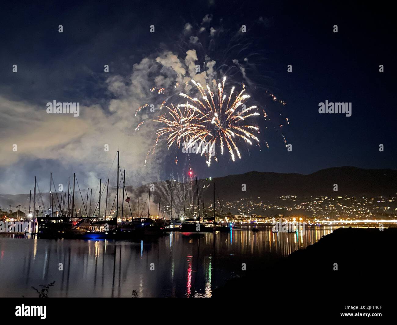 Santa Barbara, California, USA. 4th July, 2022. Fireworks in Santa ...