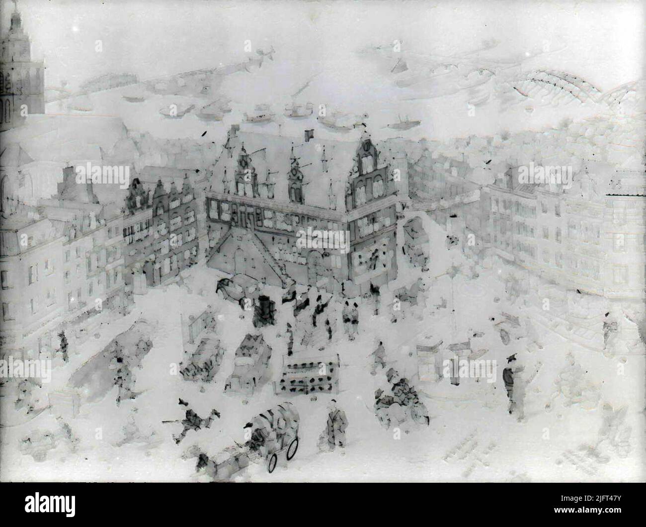 Drawing by Jan Rombouts (6-10-1920-23-4-1987) during the occupation. It ...