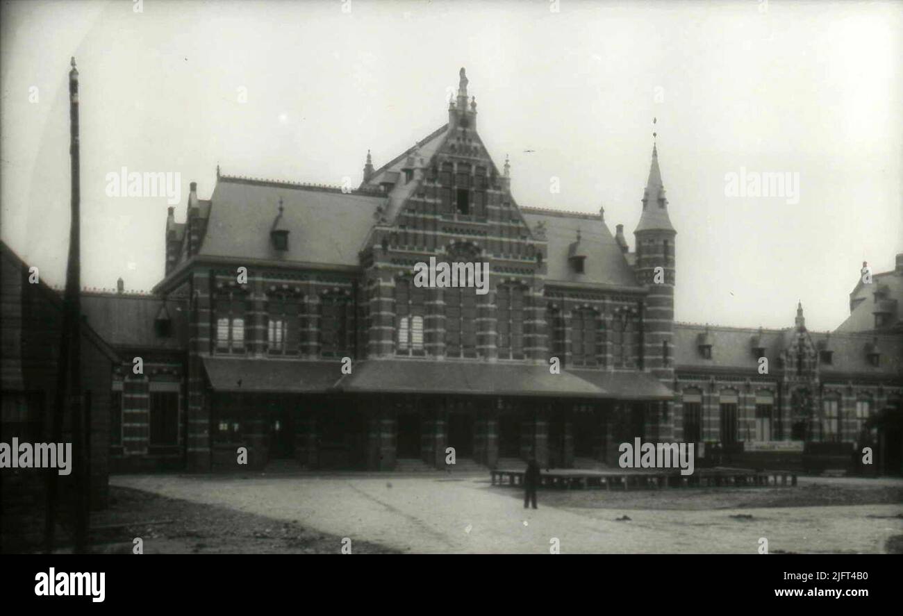 The NS station, designed by architect C.H.peters, after the completion ...