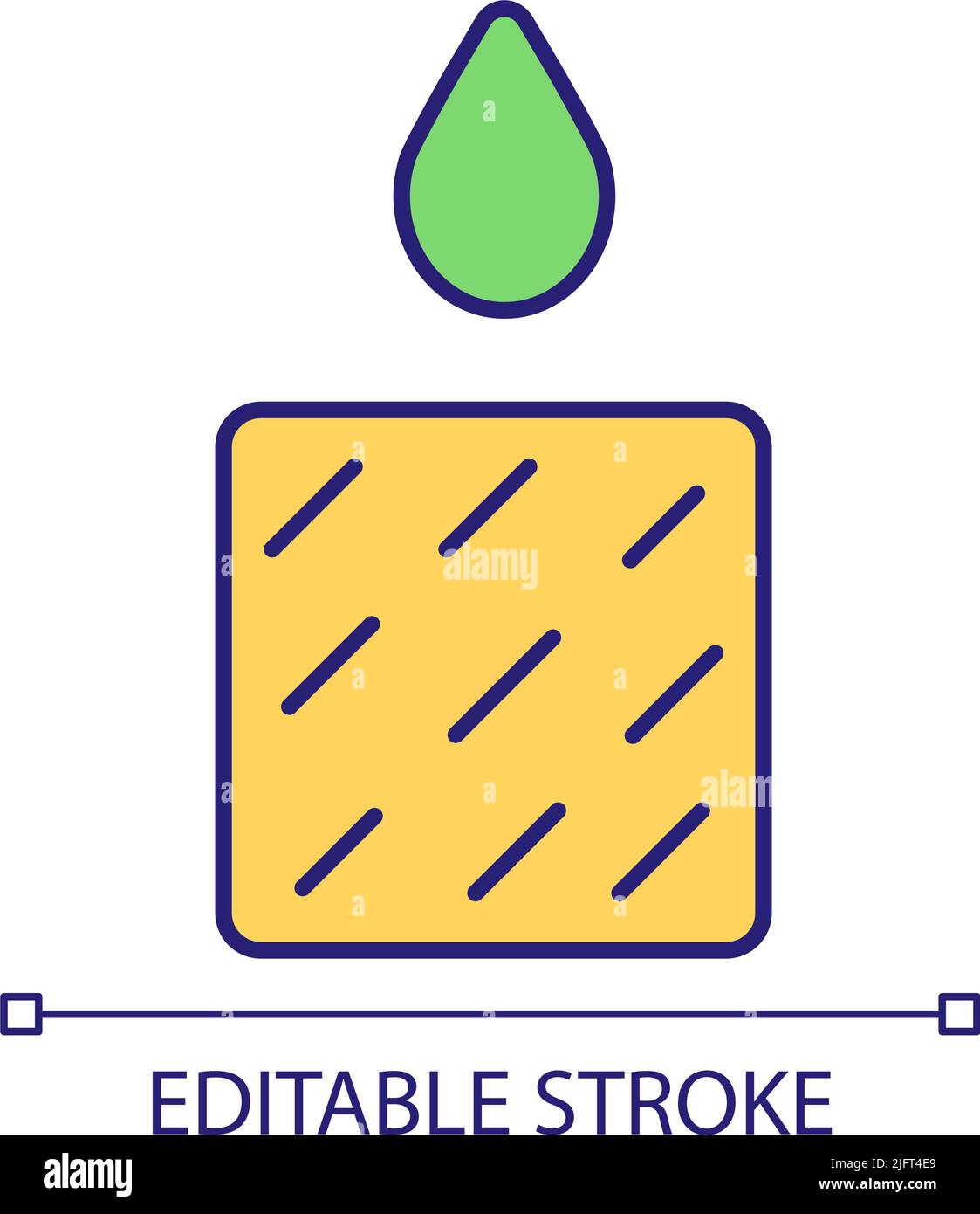 Straw bale and droplet RGB color icon Stock Vector Image & Art - Alamy