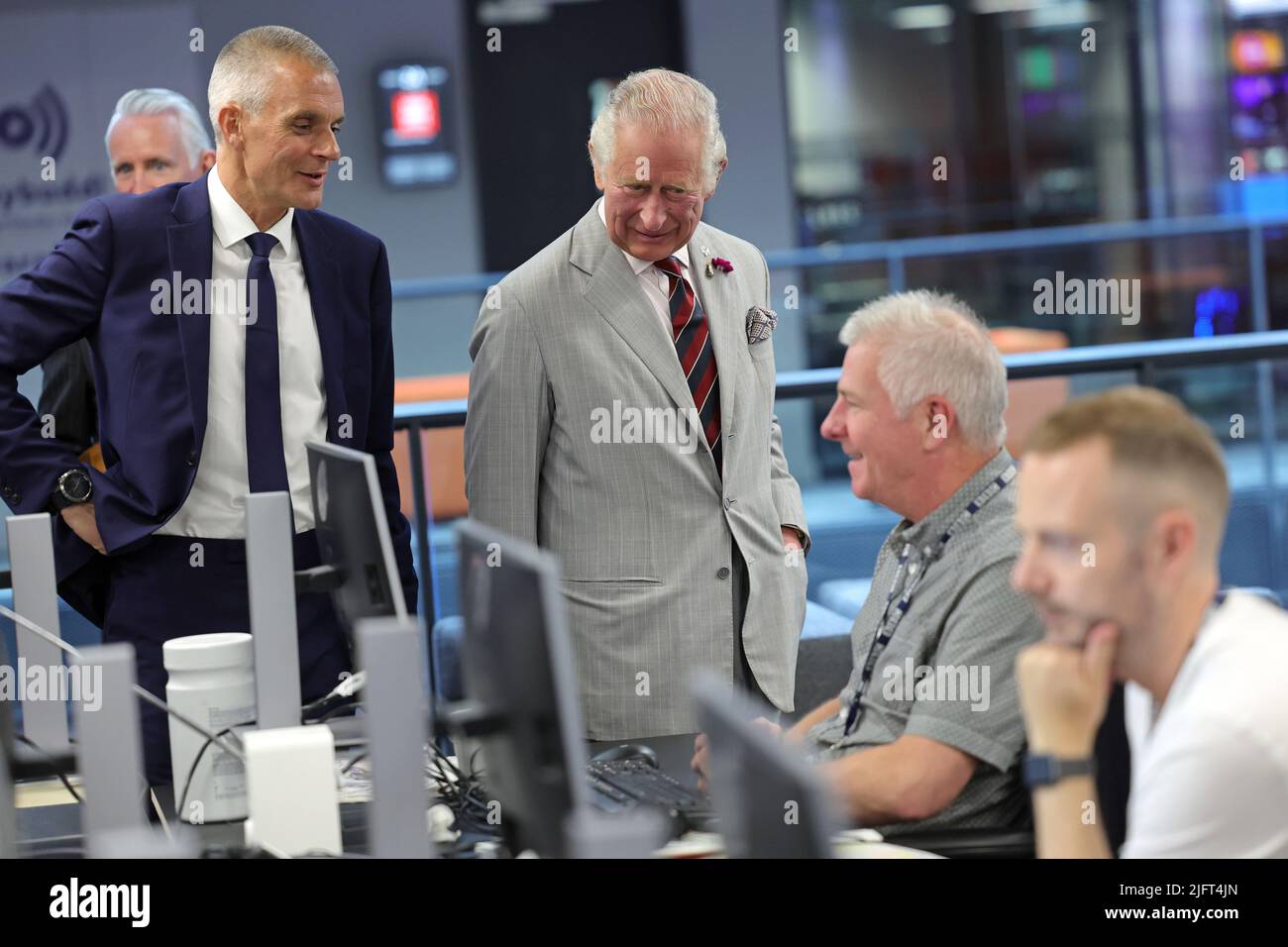 The Prince of Wales with BBC Director-General Tim Davie as he visits ...
