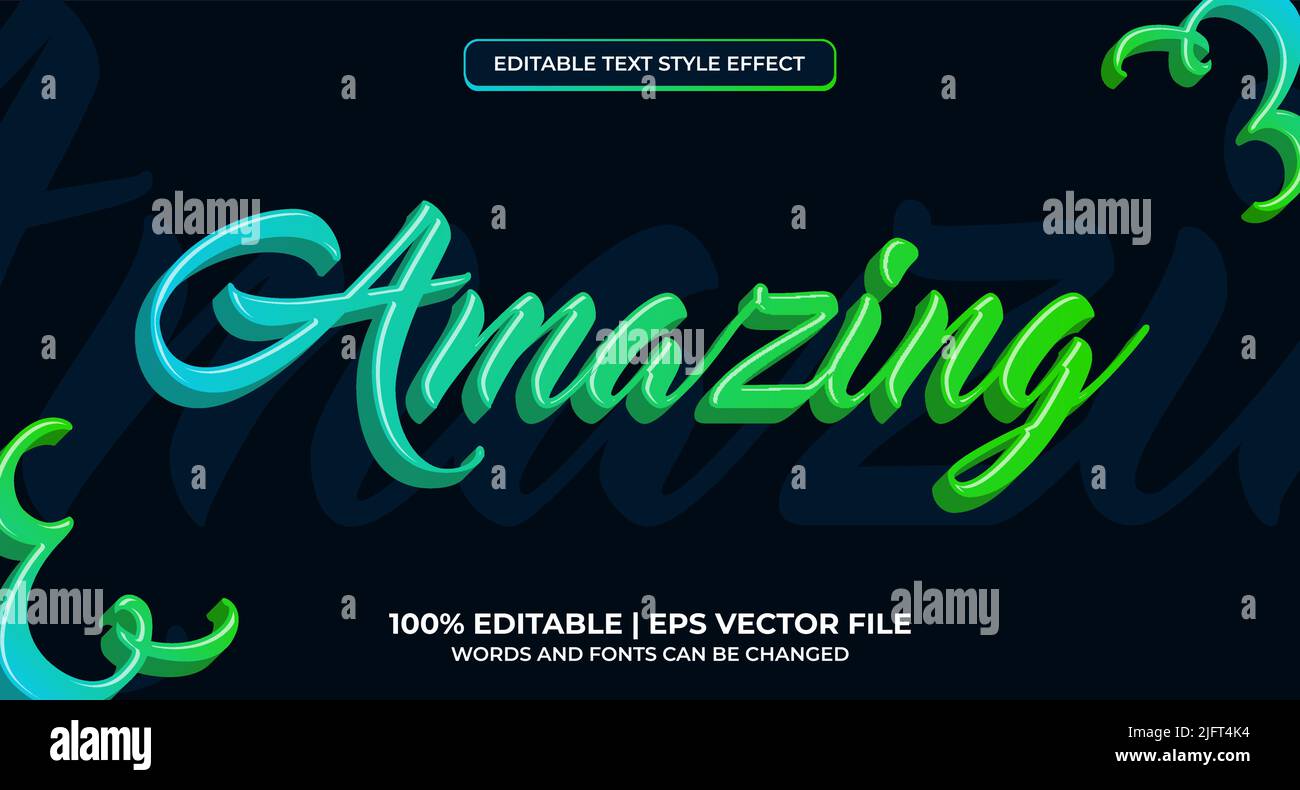 Editable amazing text effect hi-res stock photography and images - Alamy