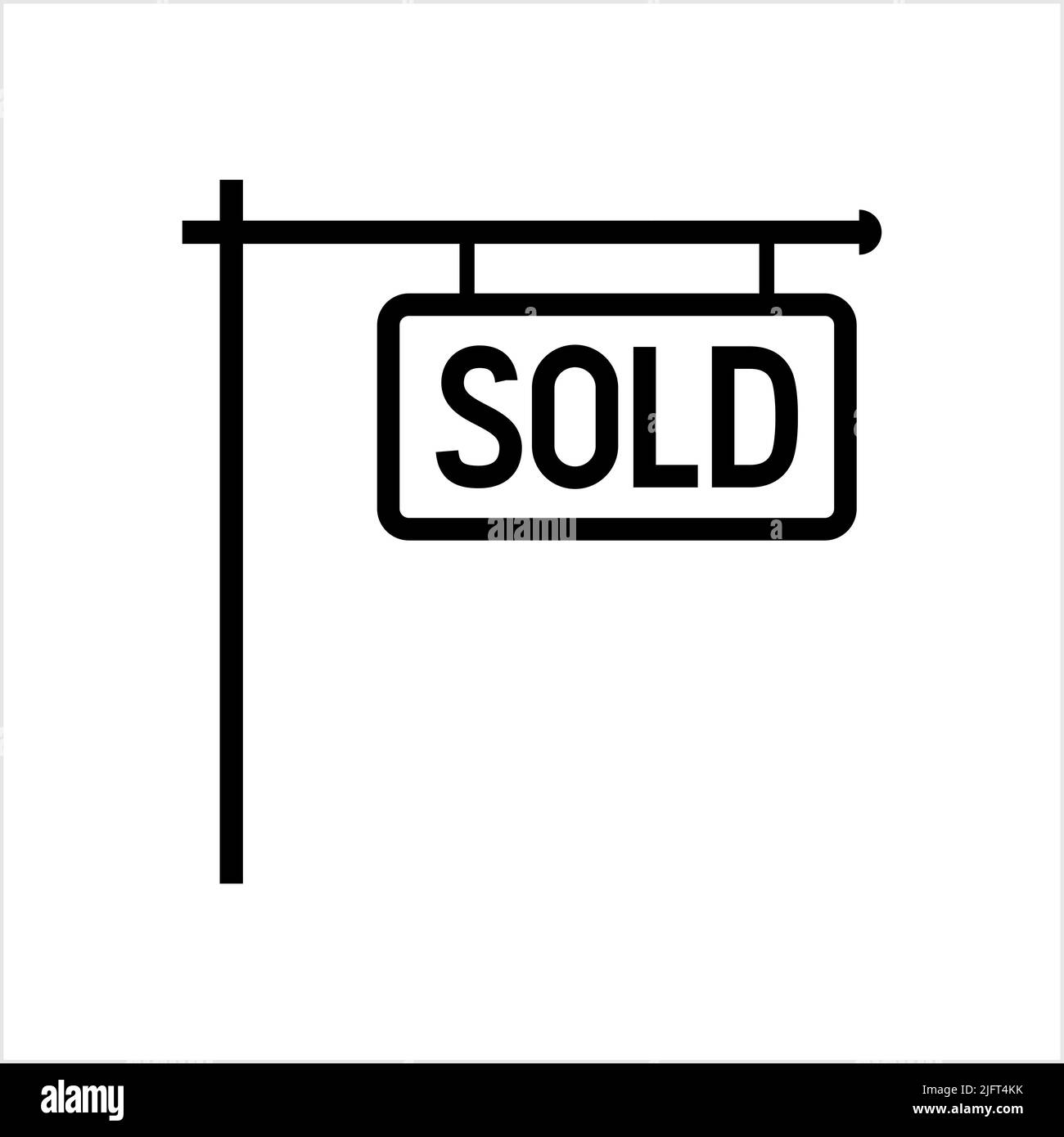Sold Signage Icon, Sold Out Signage Vector Art Illustration Stock ...