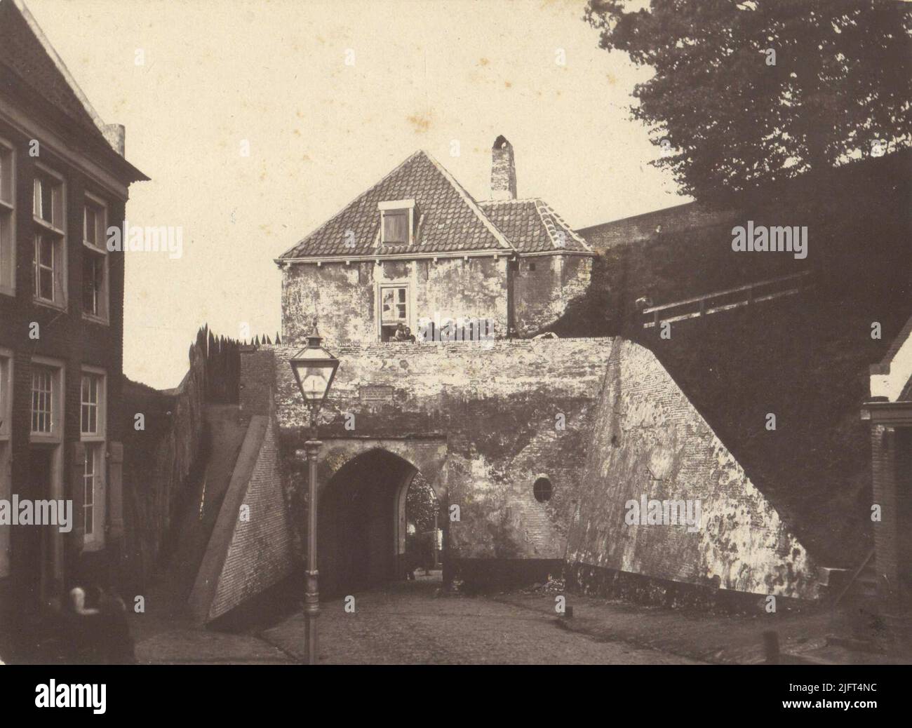 The Hunnerpoort (Hoenderpoort) on the city side. Seen from the Voerweg ...