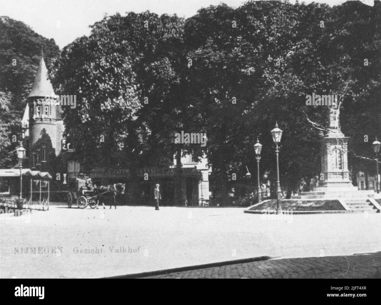 The railway monument; on the left the gatekeeper's house; In the middle ...