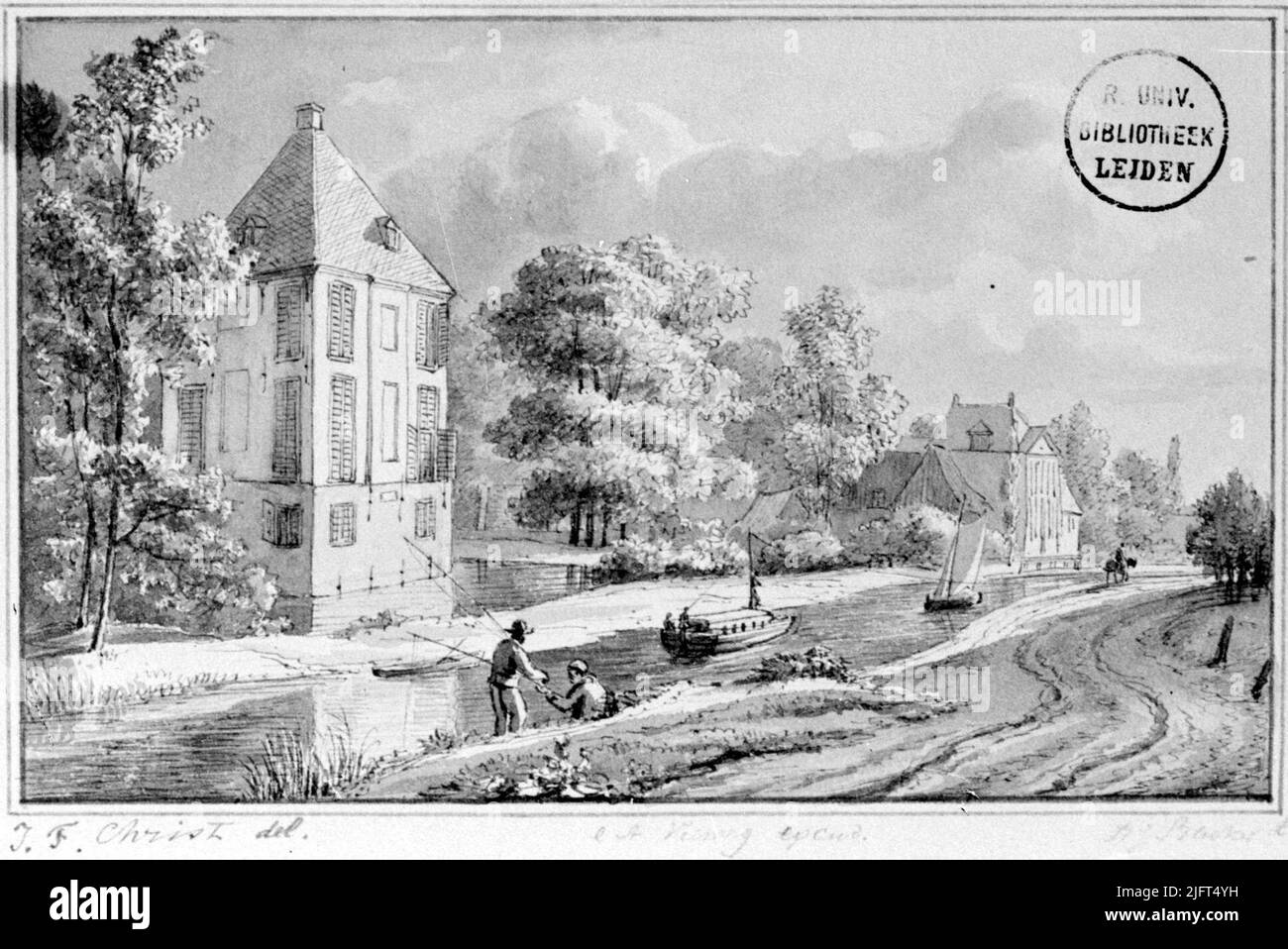 Topography The Hague. A washed pen drawing by Johannes Franciscus ...