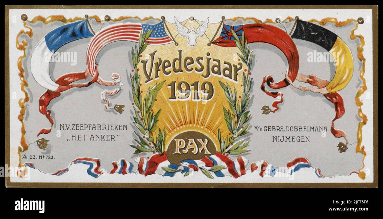 Peace year 1919 paxn.v. Soap factories "The anchor" v/h Gebrs ...