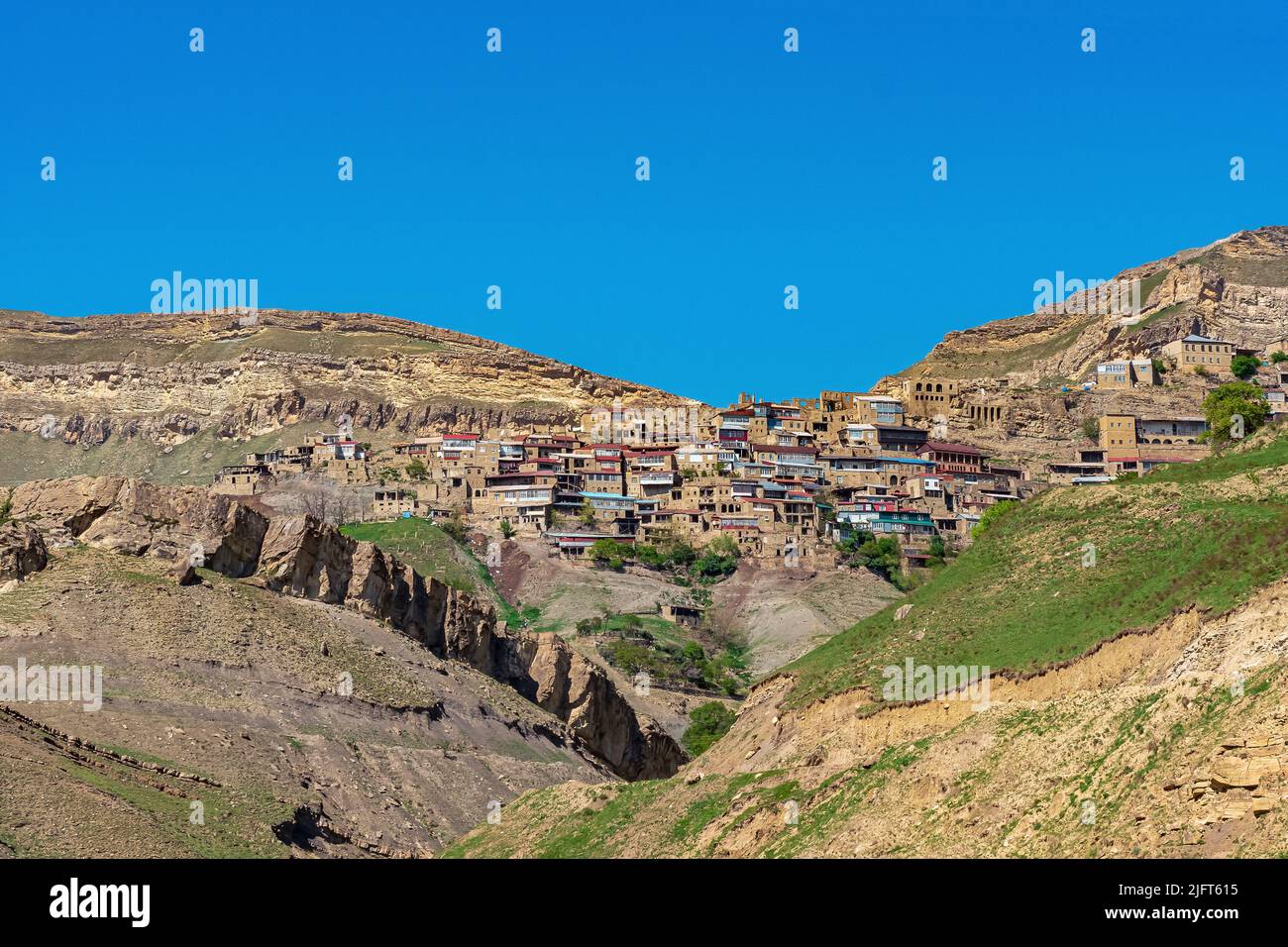 ancient mountain village Chokh in Dagestan, landscape Stock Photo - Alamy