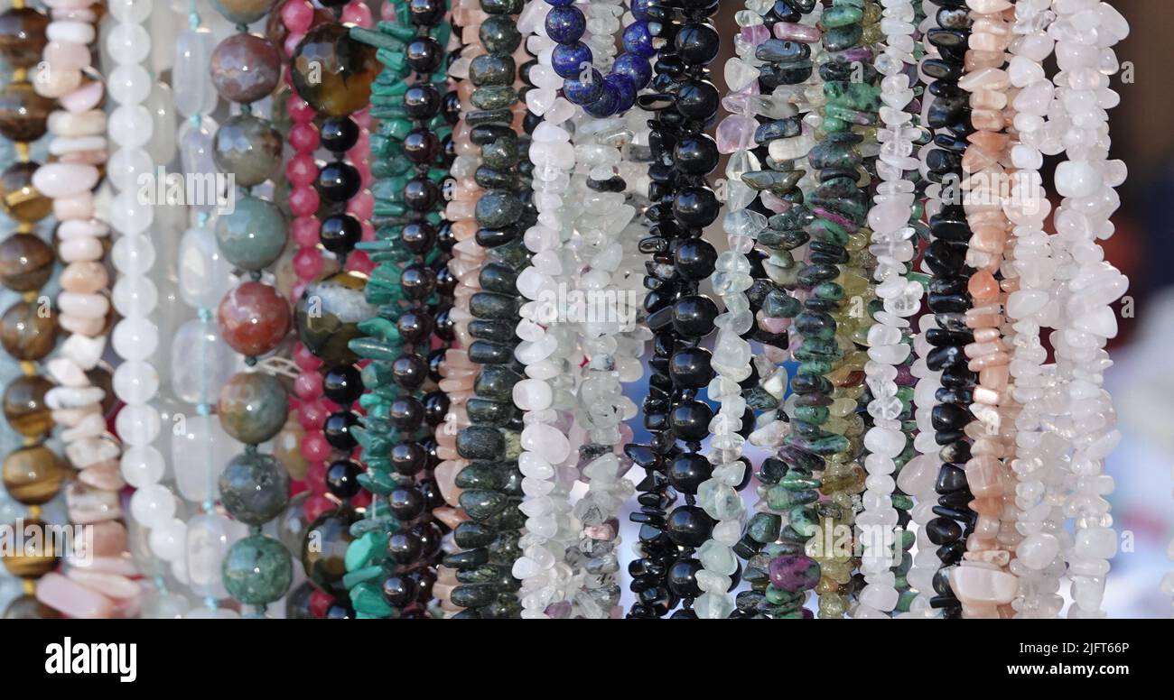 Women's jewelry beads from different materials and different colors ...