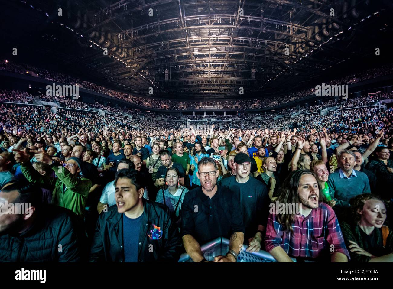 Copenhagen, Denmark. 27th, May 2022. Concert goers seen in Royal Arena ...