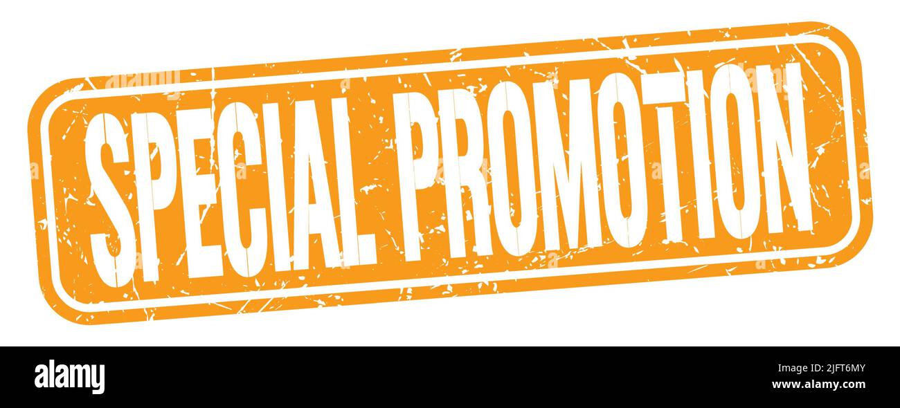 SPECIAL PROMOTION text written on orange grungy stamp sign Stock Photo ...