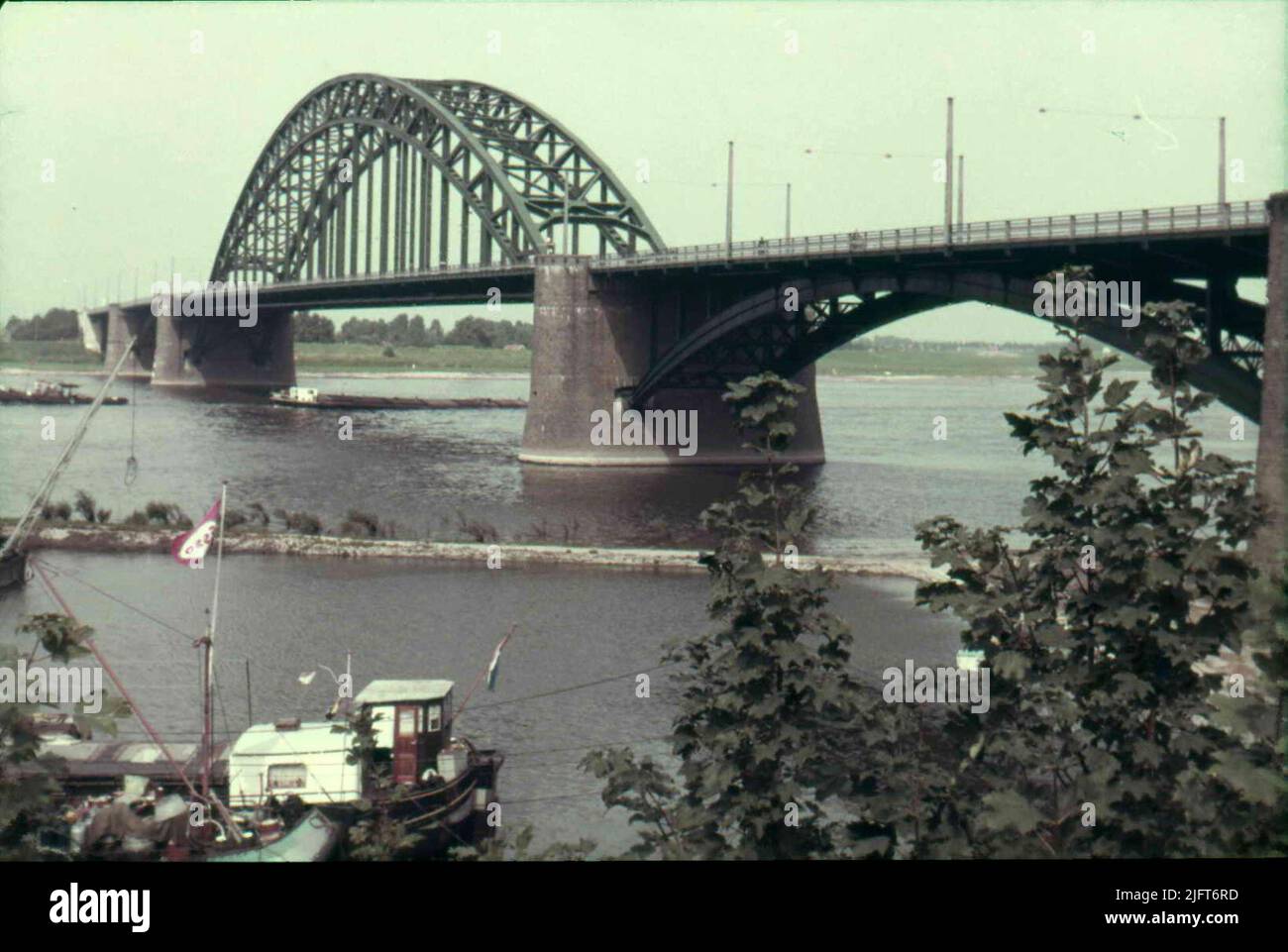 View of the traffic bridge from the Valkhof. With Strekdam that used to ...