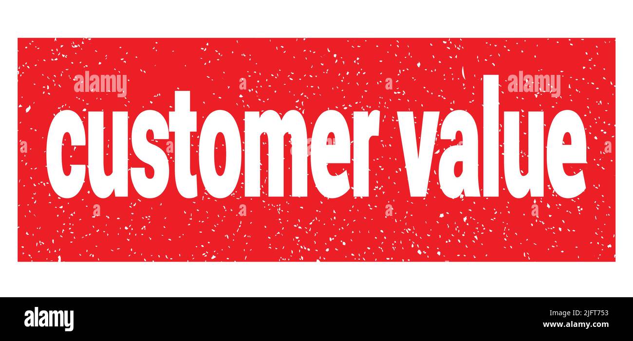 customer value text written on red grungy stamp sign Stock Photo - Alamy