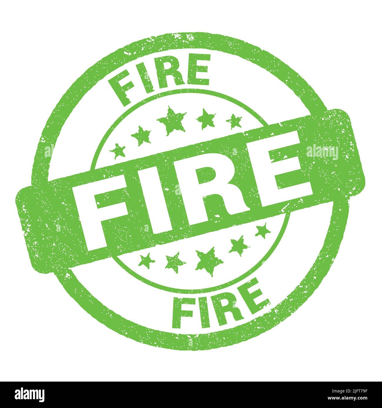 FIRE text written on green grungy stamp sign Stock Photo - Alamy