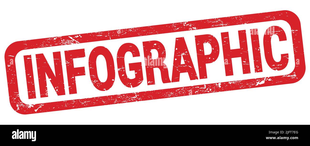 INFOGRAPHIC text written on red rectangle stamp sign Stock Photo - Alamy