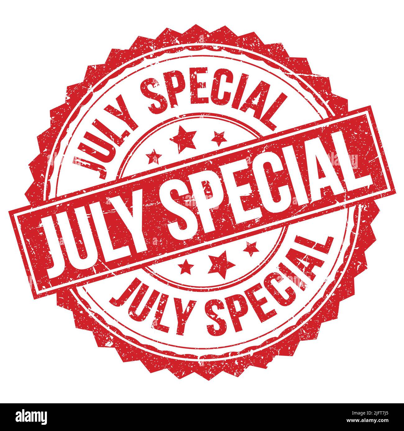 JULY SPECIAL text written on red round stamp sign Stock Photo - Alamy