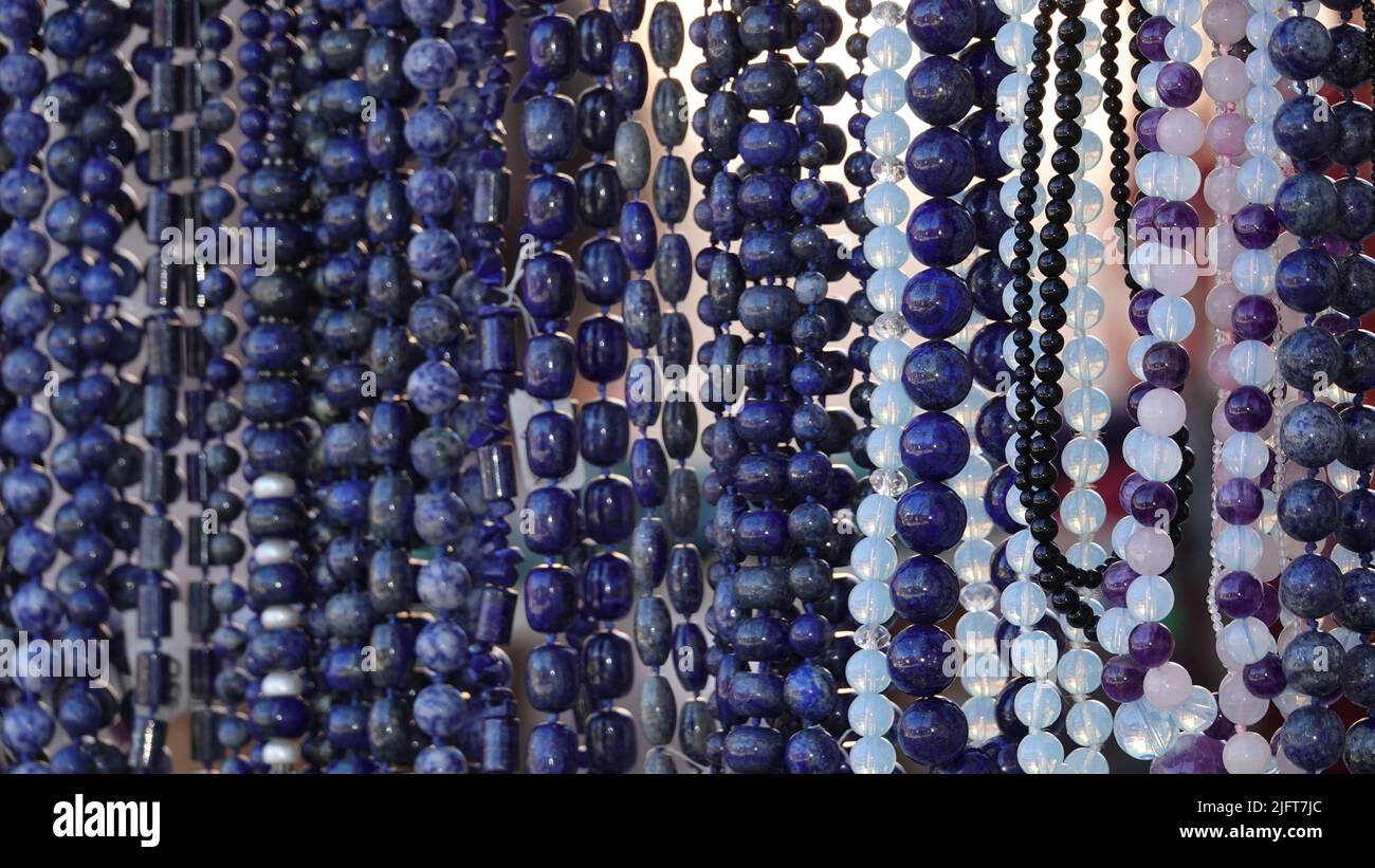 Women's jewelry beads from different materials and different colors ...