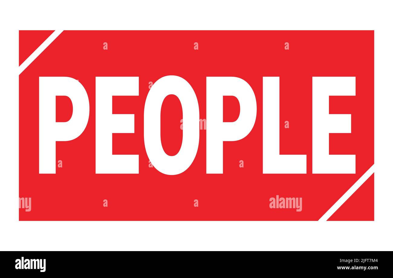 PEOPLE text written on red rectangle stamp sign Stock Photo - Alamy