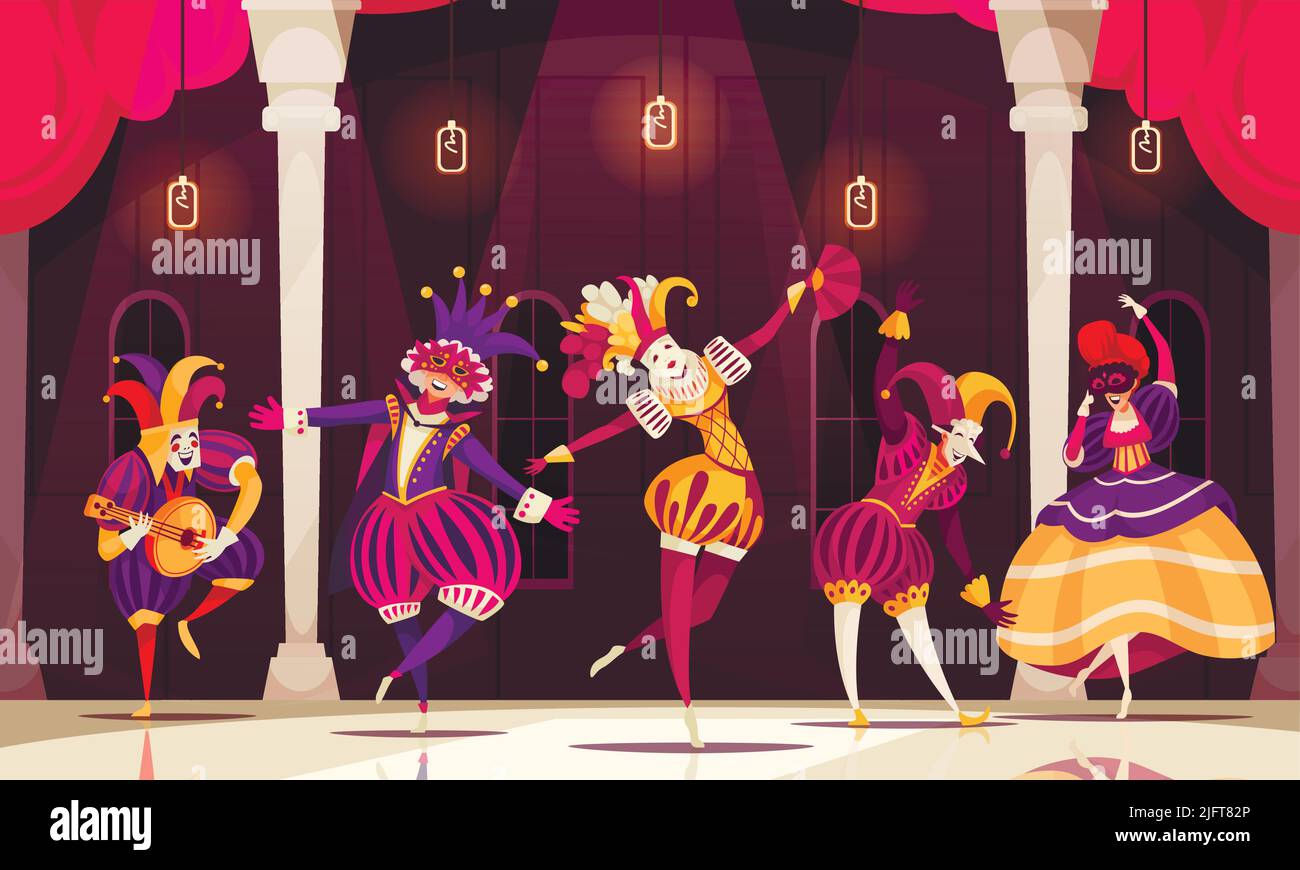 Dancing jesters Stock Vector Images - Alamy