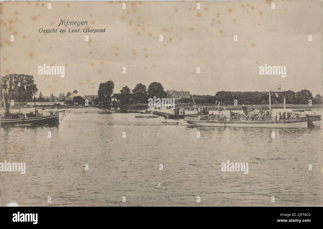 View of the Waal and the Gierpont with the village of Lent in the ...