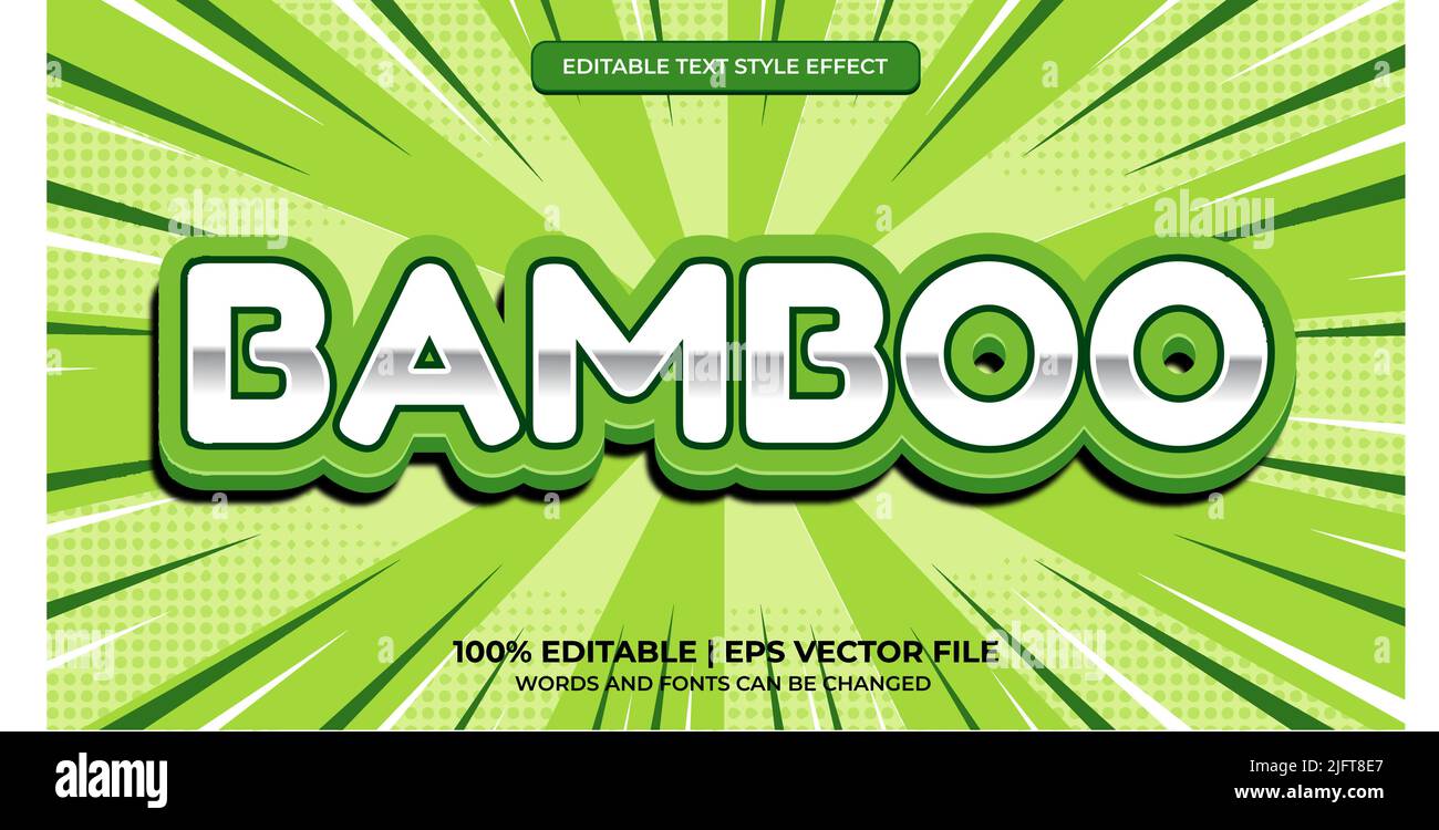 Text effects 3d bamboo, editable text style. Bamboo text effect ...