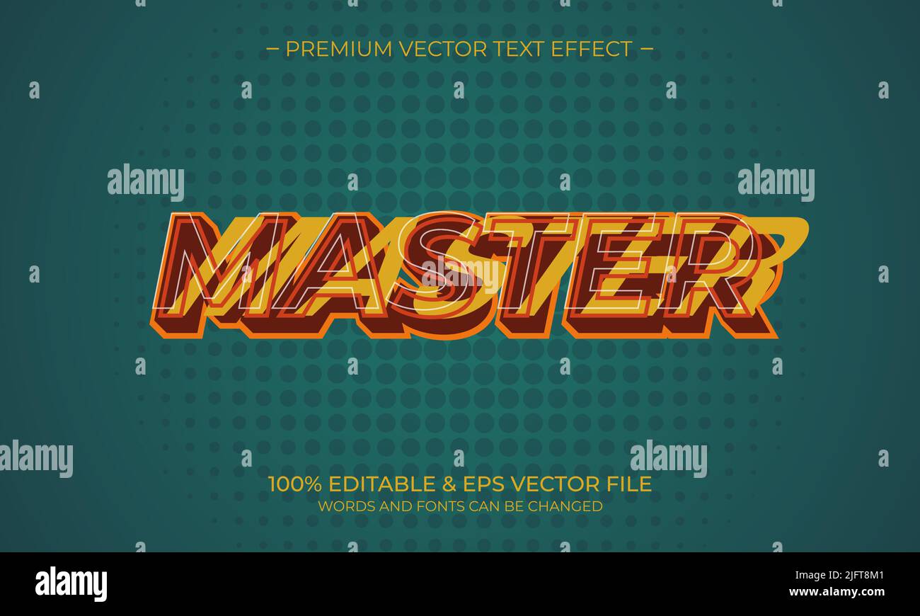 Modern editable text style effect. Editable font style. Vector ...