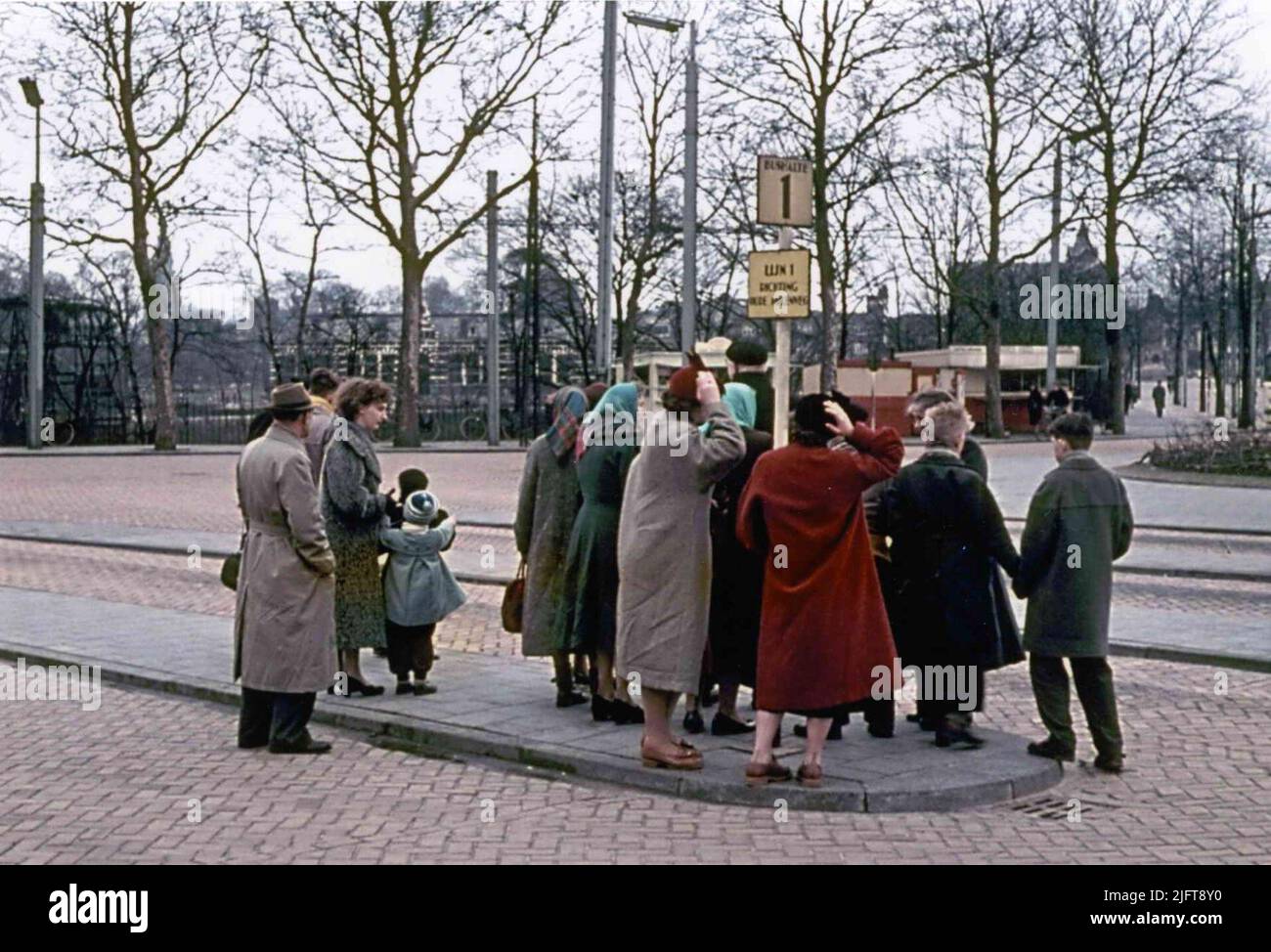 Bus stop of line 1, the city line, of the Central Transport Service ...