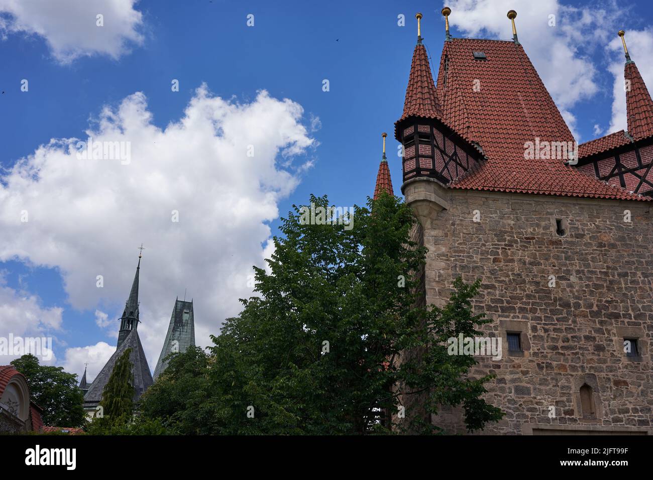 Rakovnik, Czech Republic - July 2, 2022 - the Gothic Prague tower from ...