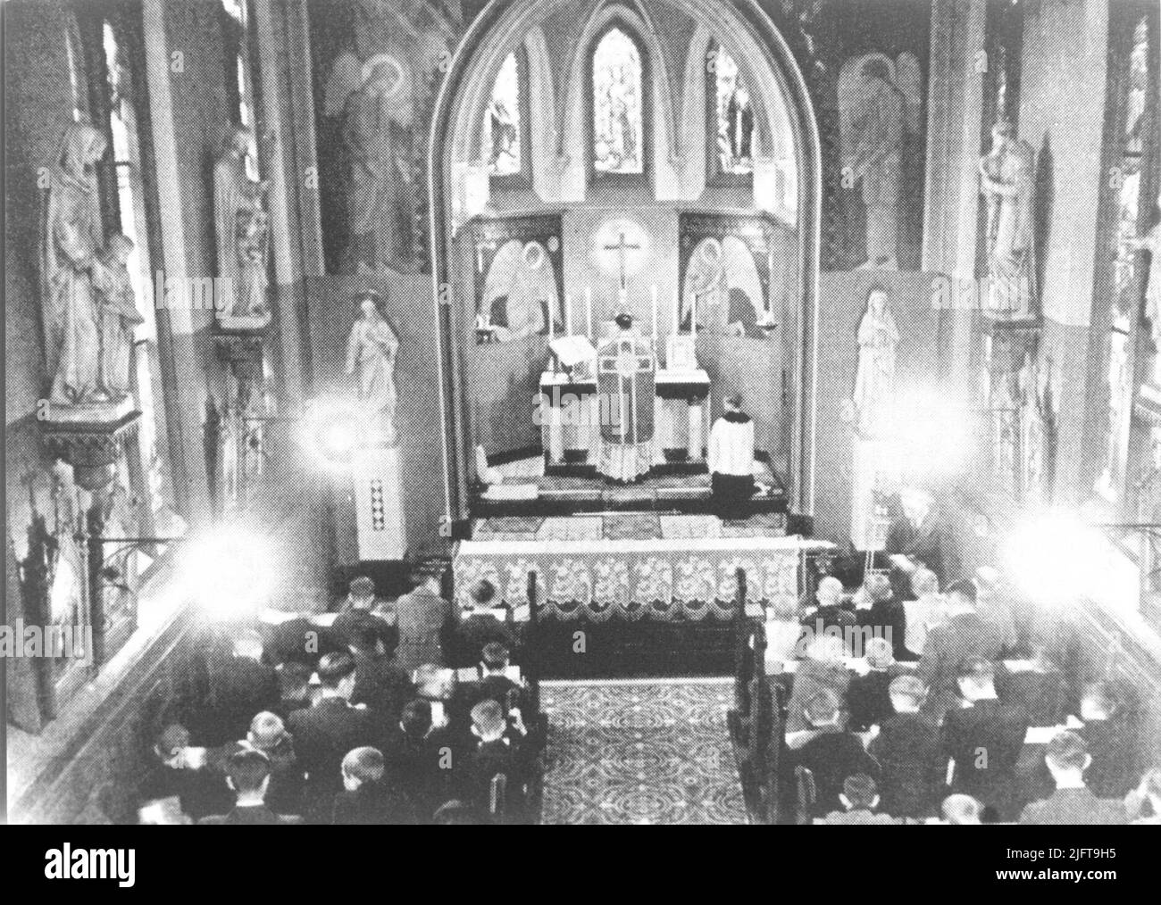 A holy mass in the chapel of the brothers of the Immaculate Conception ...