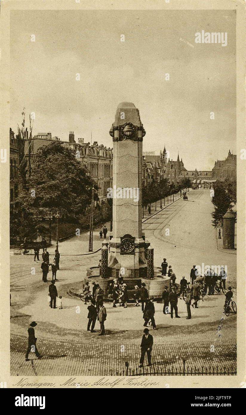 The Marie-Adolffontein (popularly known as the Quack Monument), seen in ...