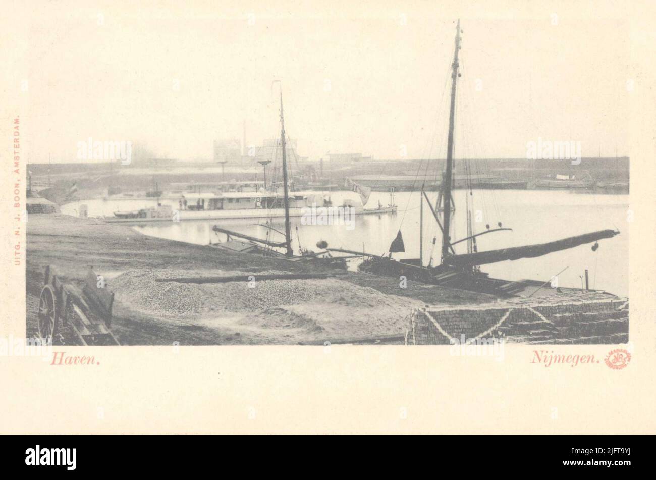 The harbor, with the slaughterhouse in the background. In the middle ...