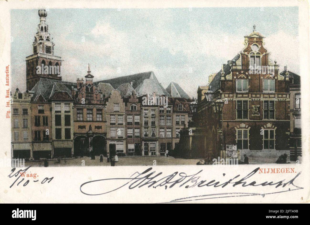 The west wall and the front and eastern side wall of the Waaggebouw ...