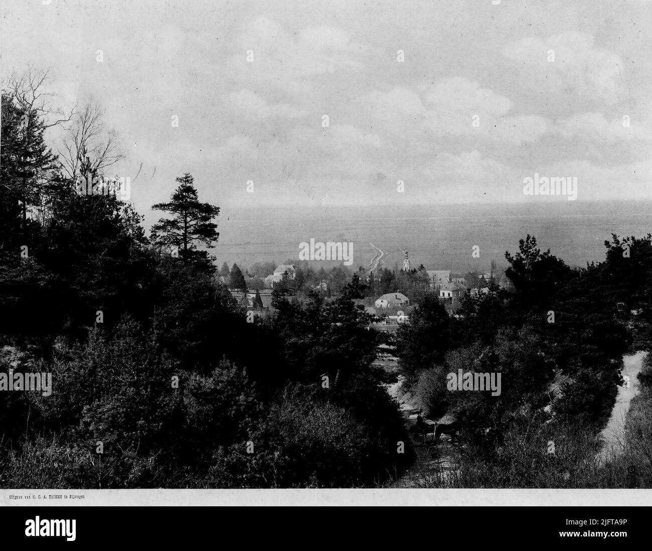 Forest face with forest path and panorama on Beek with the Roman ...