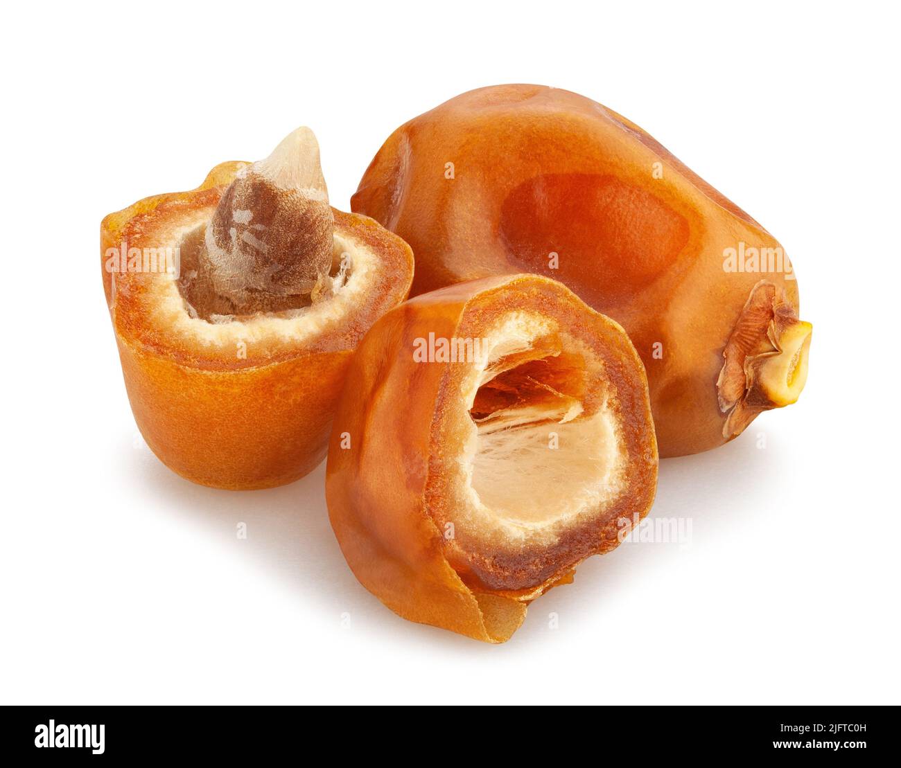 sliced date fruit path isolated on white Stock Photo - Alamy