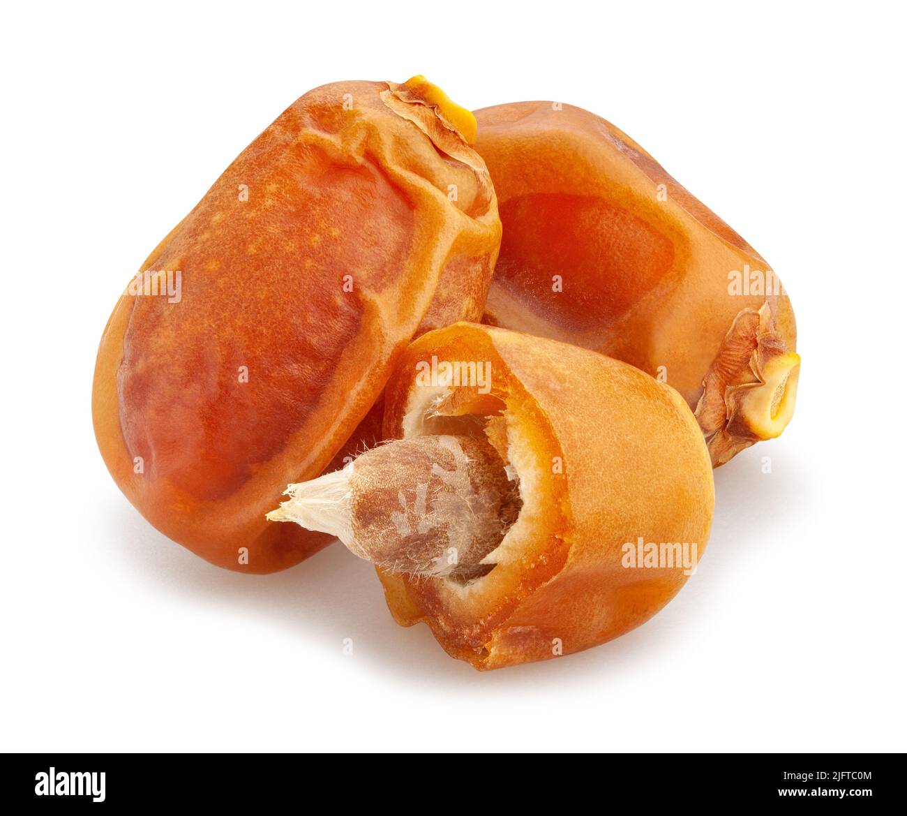 sliced date fruit path isolated on white Stock Photo - Alamy