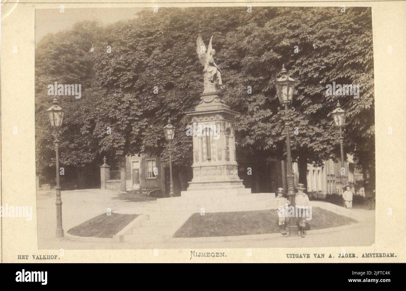 The railway monument, seen in the direction of the Voerweg on the right ...