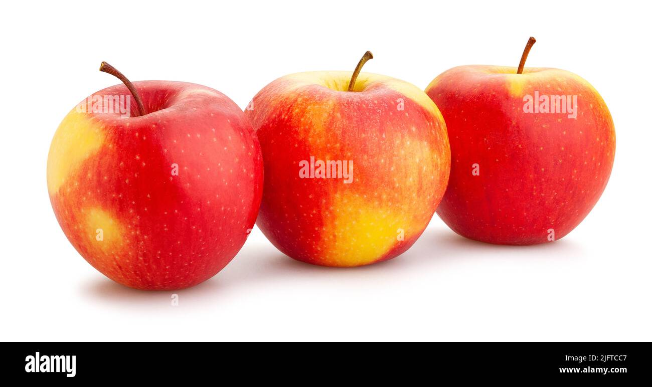colorful apples path isolated on white Stock Photo - Alamy