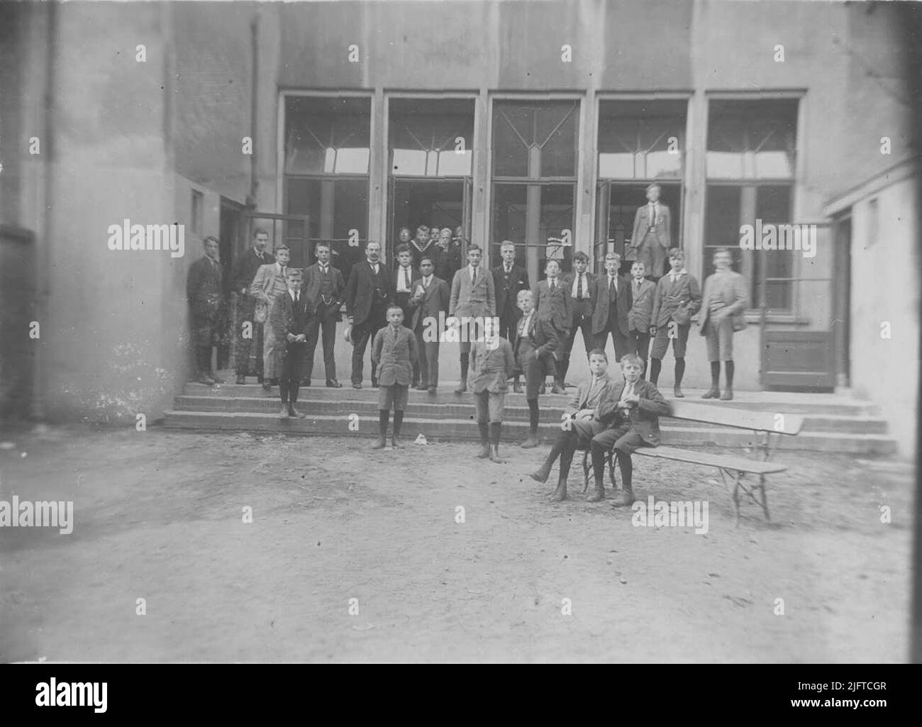 The terrace of the new reading room of the boarding school De ...