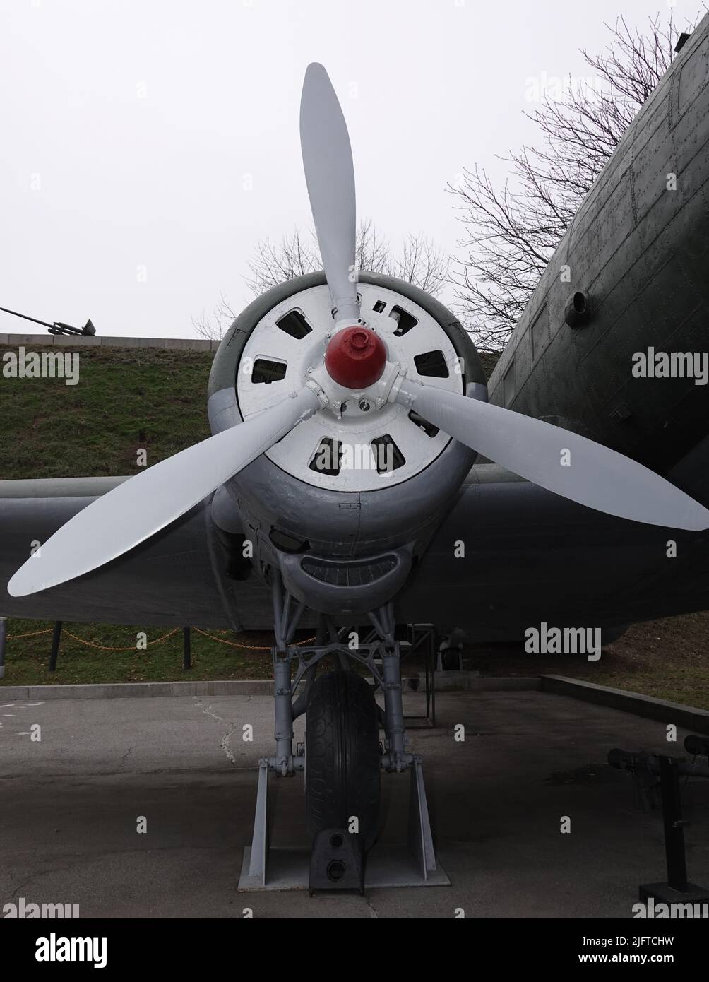 Kiev, Ukraine December 10, 2020: Transport aircraft LI-2 at the Museum ...