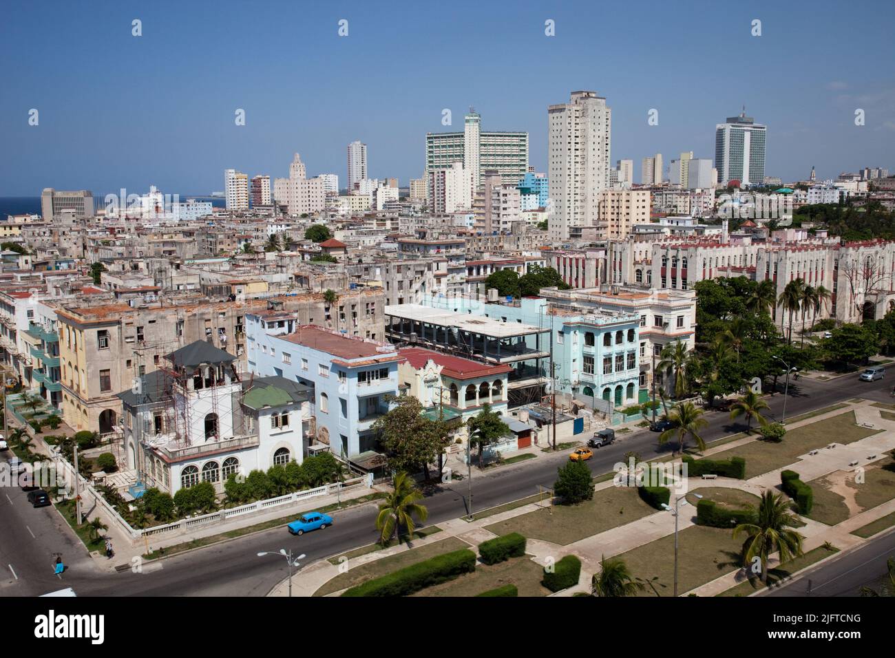 Cuba, Havana, the modern Havana quarter Vedado Stock Photo - Alamy